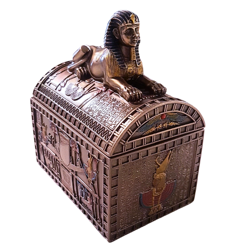 Egyptian Sphinx Cold Cast Bronze Treasure Box By Veronese – Greenmantle ...