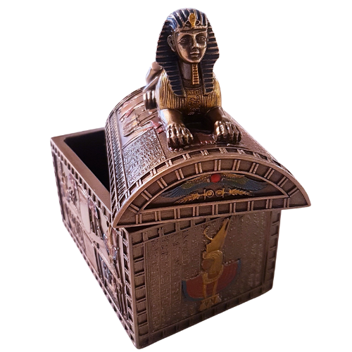 Egyptian Sphinx Cold Cast Bronze Treasure Box By Veronese – Greenmantle ...