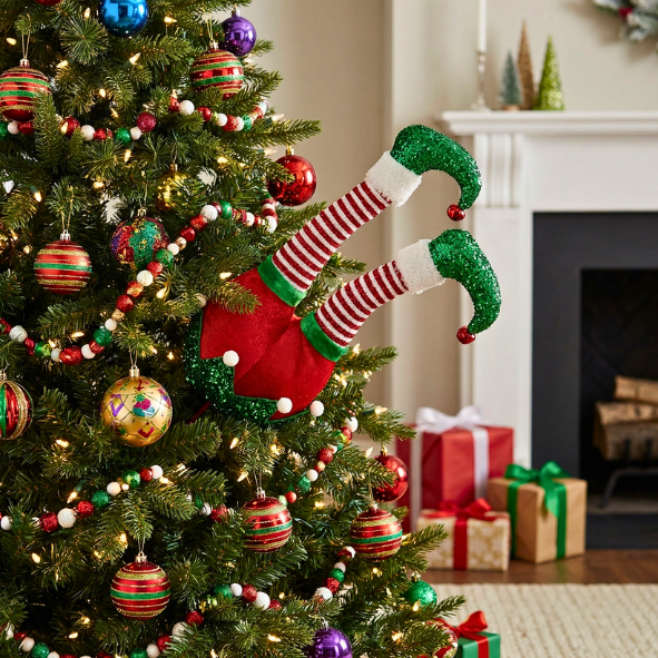 Jolly Jester Elf Legs Christmas Tree Stuffer 81 cm Tall – Greenmantle Gifts