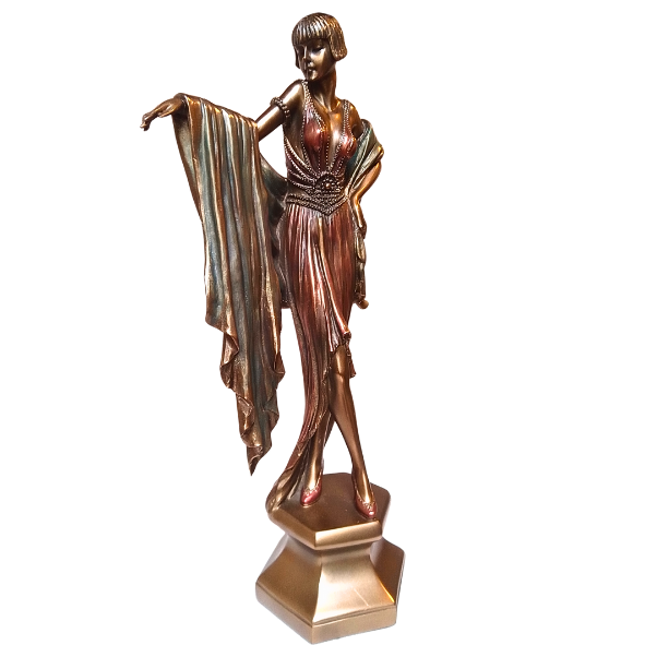 The Swinging Days Art Deco Cold Cast Bronze Dancing Lady – Greenmantle ...