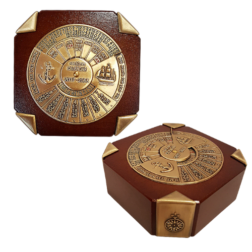 Wooden And Brass 50 Year Calendar – Greenmantle Gifts